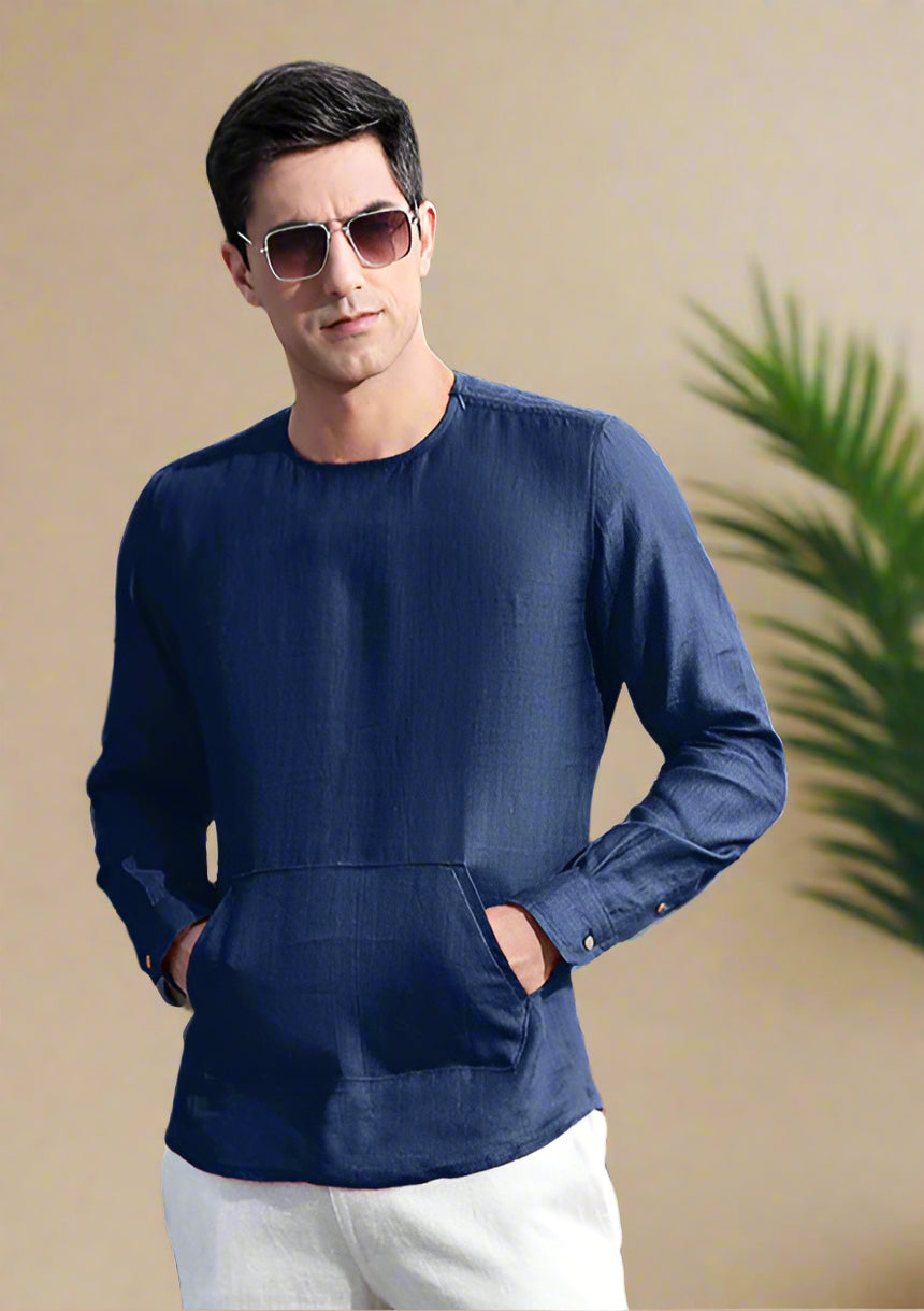 Pure Linen Full Sleeve T-Shirt – Linen Trail