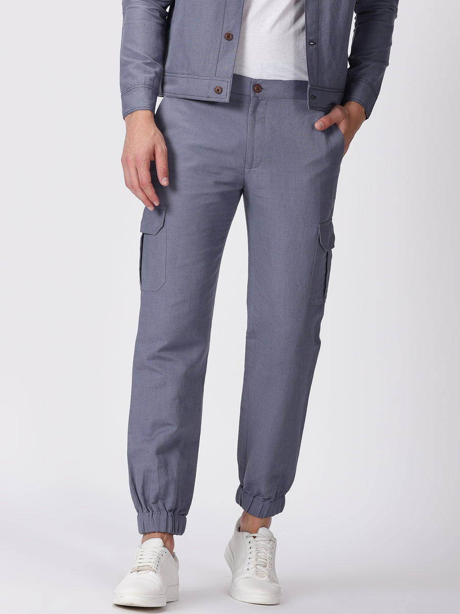 Linen joggers mens | Mens linen cargo trousers – Linen Trail